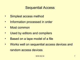 File access methods.54 | Databases | Computer Software and Applications