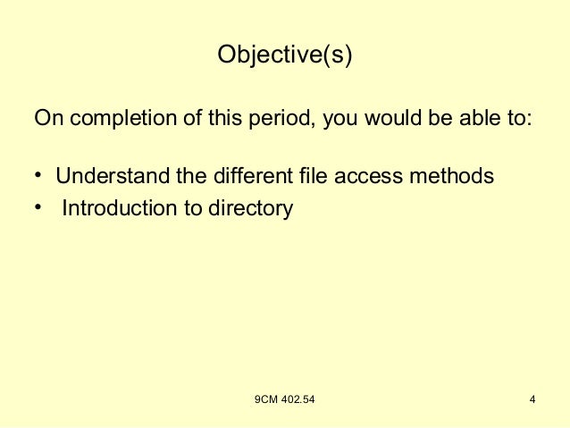 File access methods.54