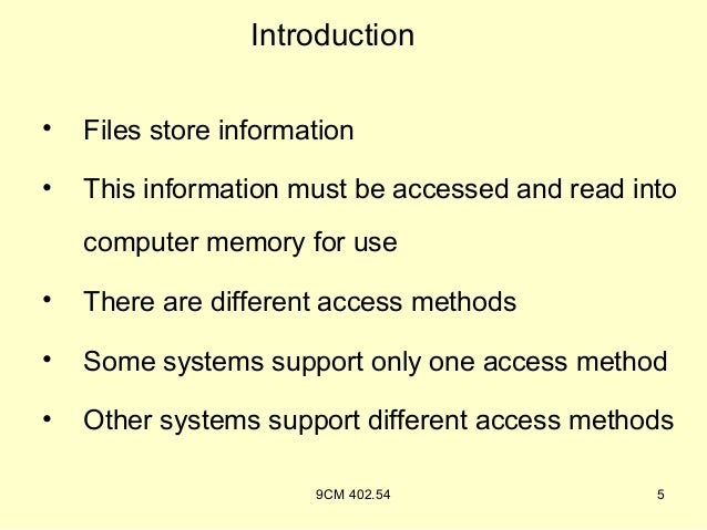 File access methods.54
