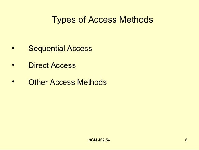 File access methods.54