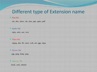 File and folder setting | PPT