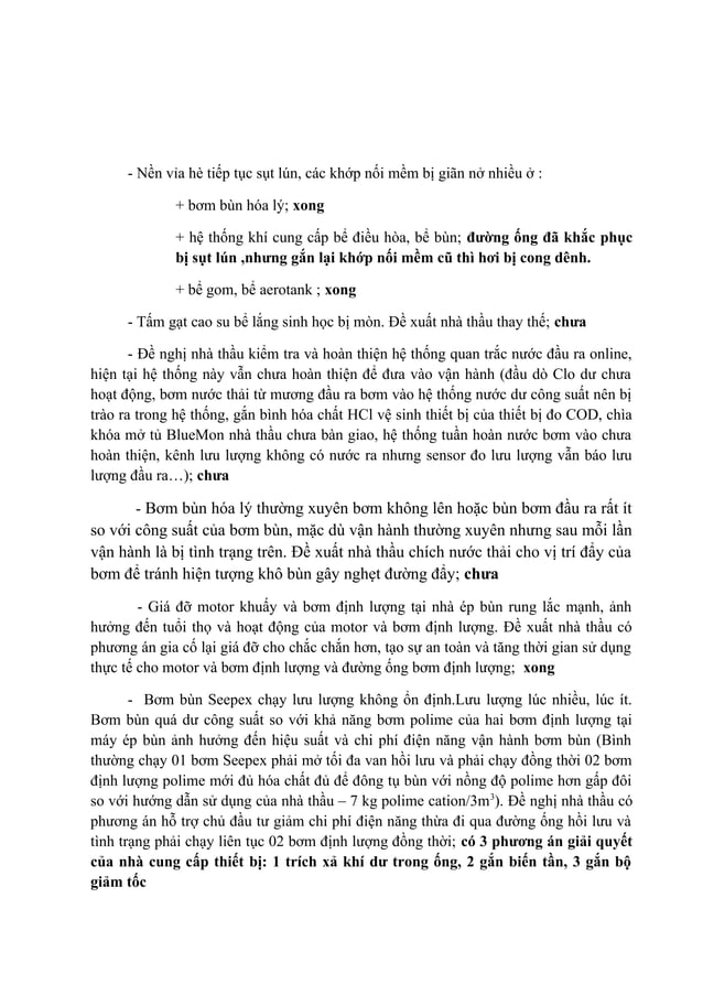 File báo cáo các công viec seen da thuc hien xong và chưa xong | PDF