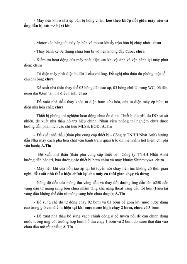 File báo cáo các công viec seen da thuc hien xong và chưa xong | PDF