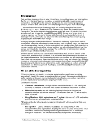 Microsoft India - File classification infrastructure whitepaper | PDF
