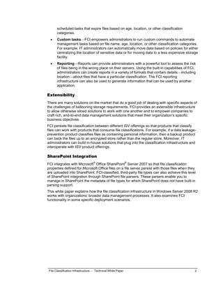 Microsoft India - File classification infrastructure whitepaper | PDF