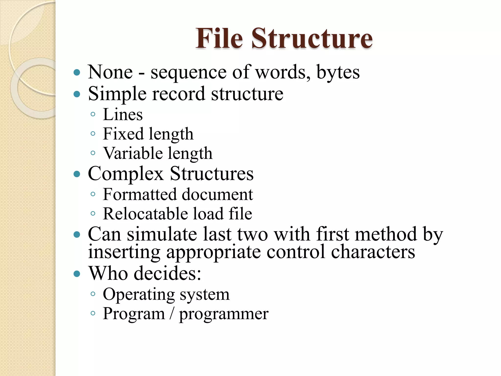 File concept and access method | PPTX