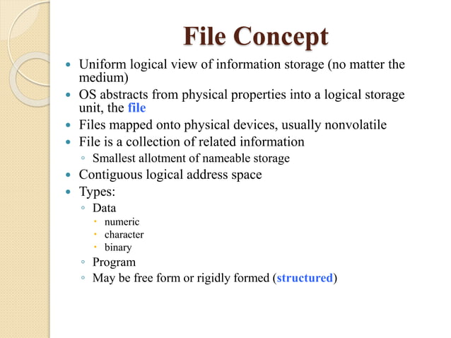 File concept and access method | PPTX