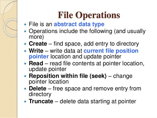 File Concept And Access Method