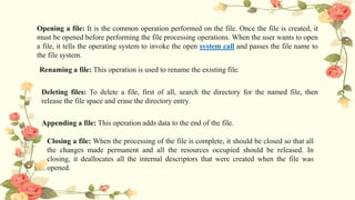 Learn about the File Concept in operating systems ppt | PPTX