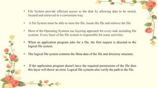 Learn about the File Concept in operating systems ppt | PPTX