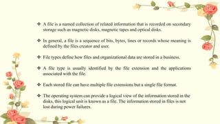 Learn about the File Concept in operating systems ppt | PPTX