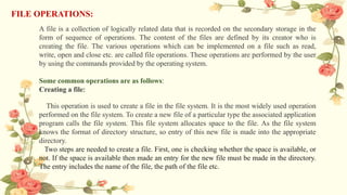 Learn about the File Concept in operating systems ppt | PPTX