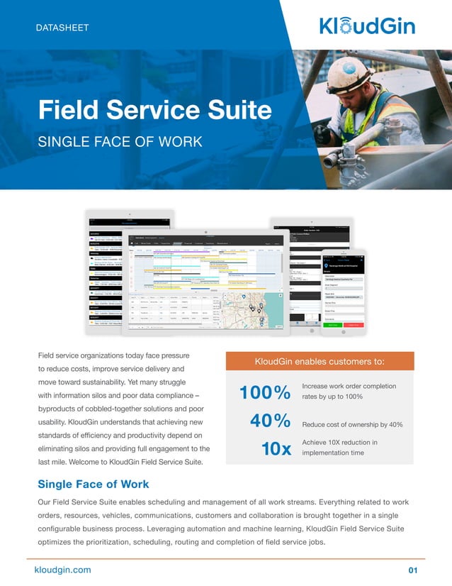 Filed Service Management Software | KloudGin | PDF