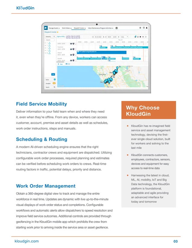 Filed Service Management Software | KloudGin | PDF