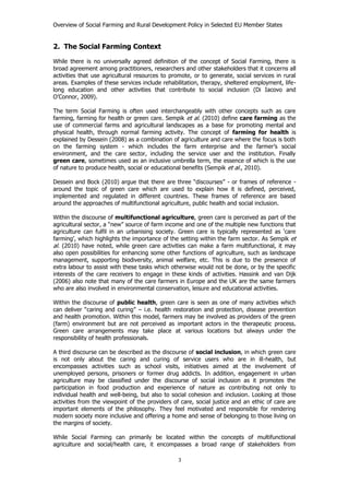 Overview of Social Farming and Rural Development | PDF