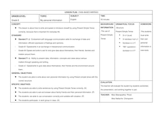 LESSON PLAN (TASK-BASED WRITING) | PDF | Homework and Study | Education