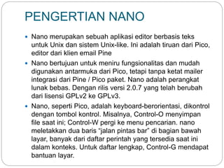 File editor nano | PPTX