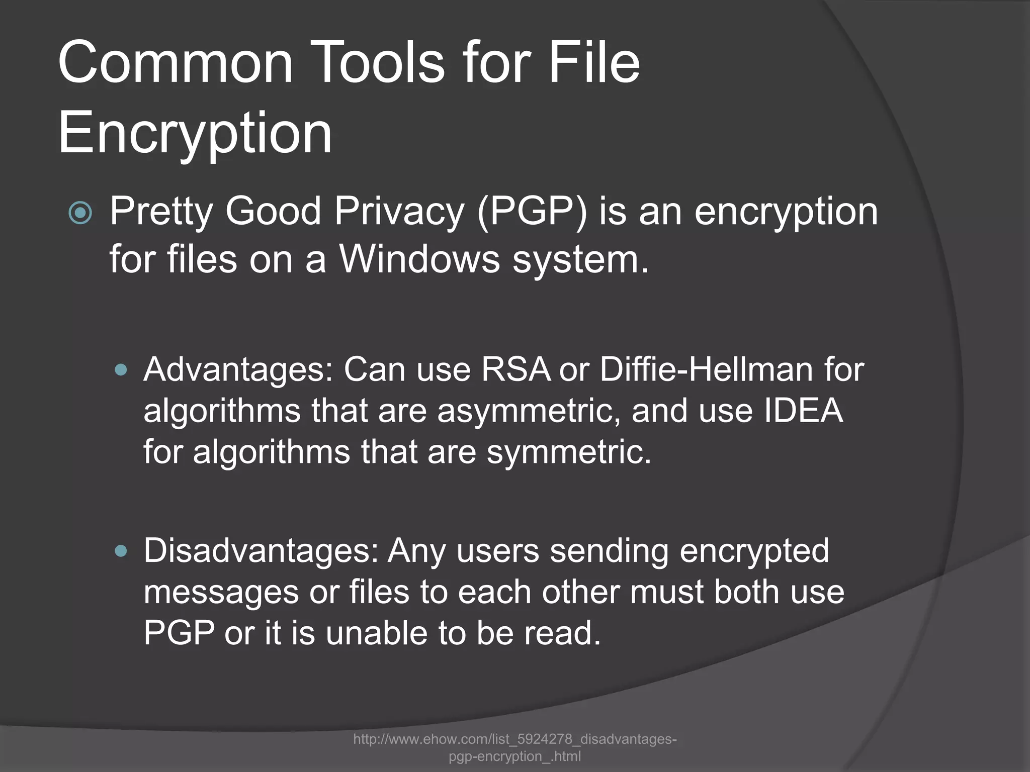 File Encryption | PPTX | Data Storage and Warehousing | Computing