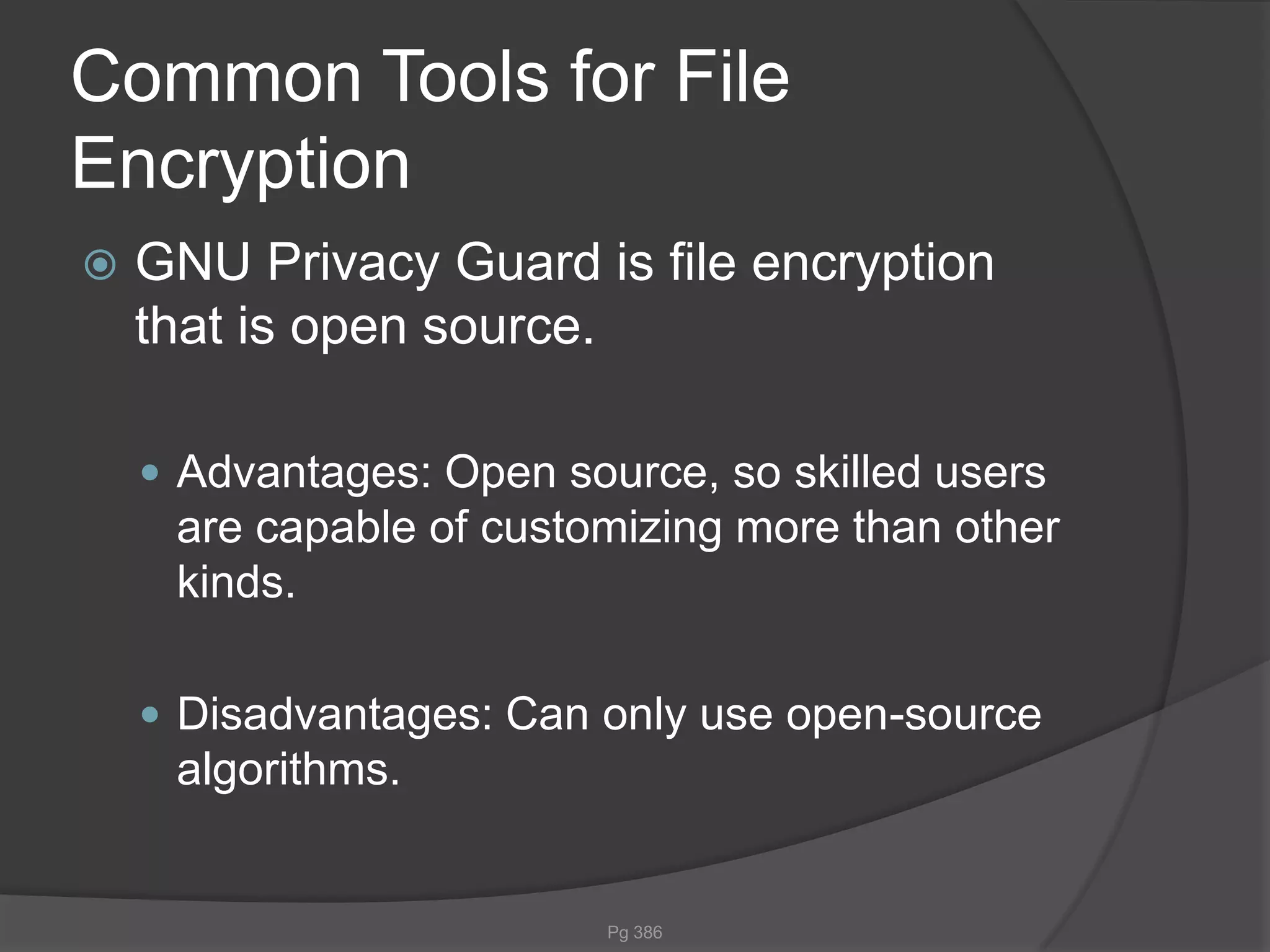 File Encryption | PPTX | Data Storage and Warehousing | Computing