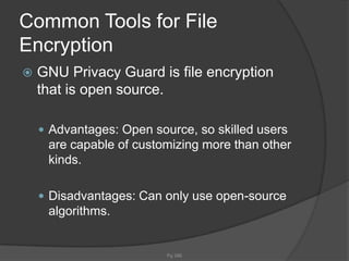 File Encryption | PPTX | Data Storage and Warehousing | Computing