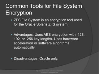 File Encryption | PPTX | Data Storage and Warehousing | Computing