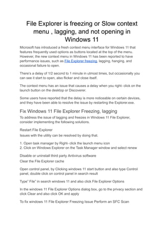 File Explorer is freezing .pdf