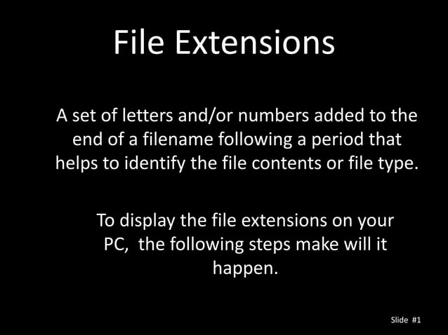File Management - File Extension | PPT
