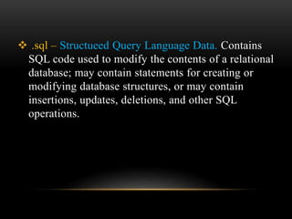 File extensions | PPT