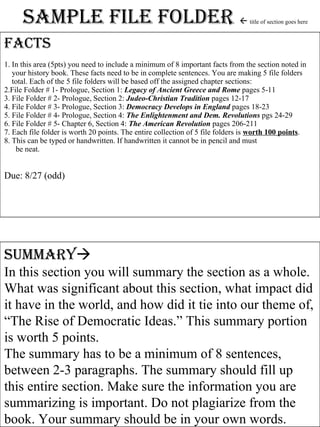 File folder project | PPT