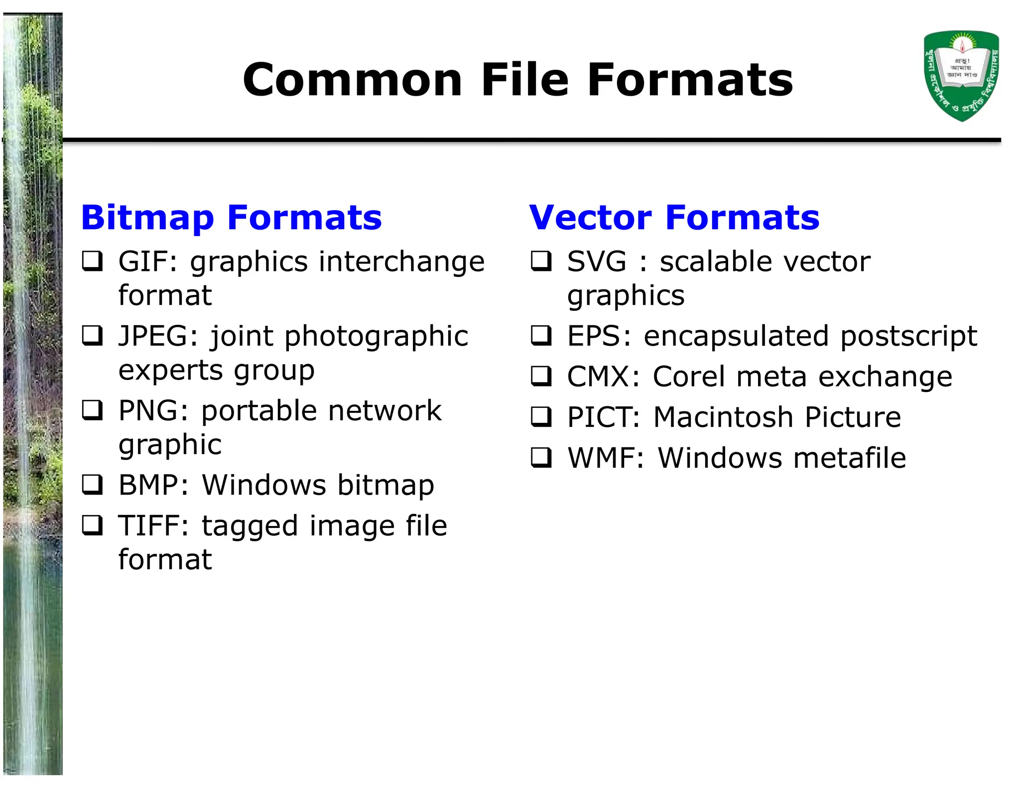 Digital Image processings - file formats | PDF