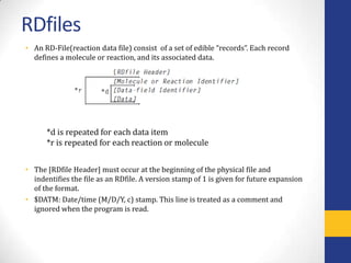 Chemical File Formats for storing chemical data | PPTX