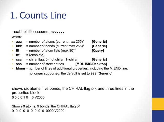 Chemical File Formats for storing chemical data | PPTX