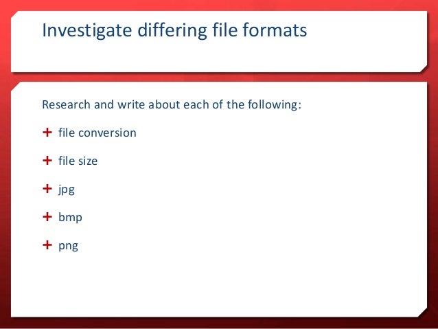 File formats