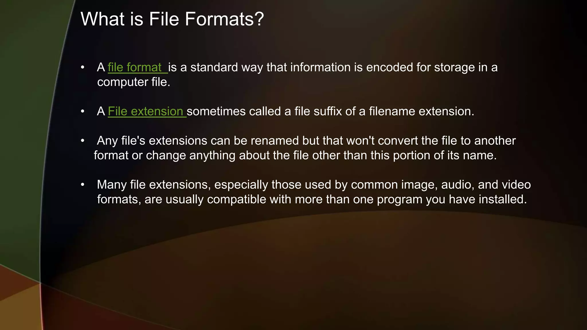 File Format - Animation Courses, Ahmedabad | PPT