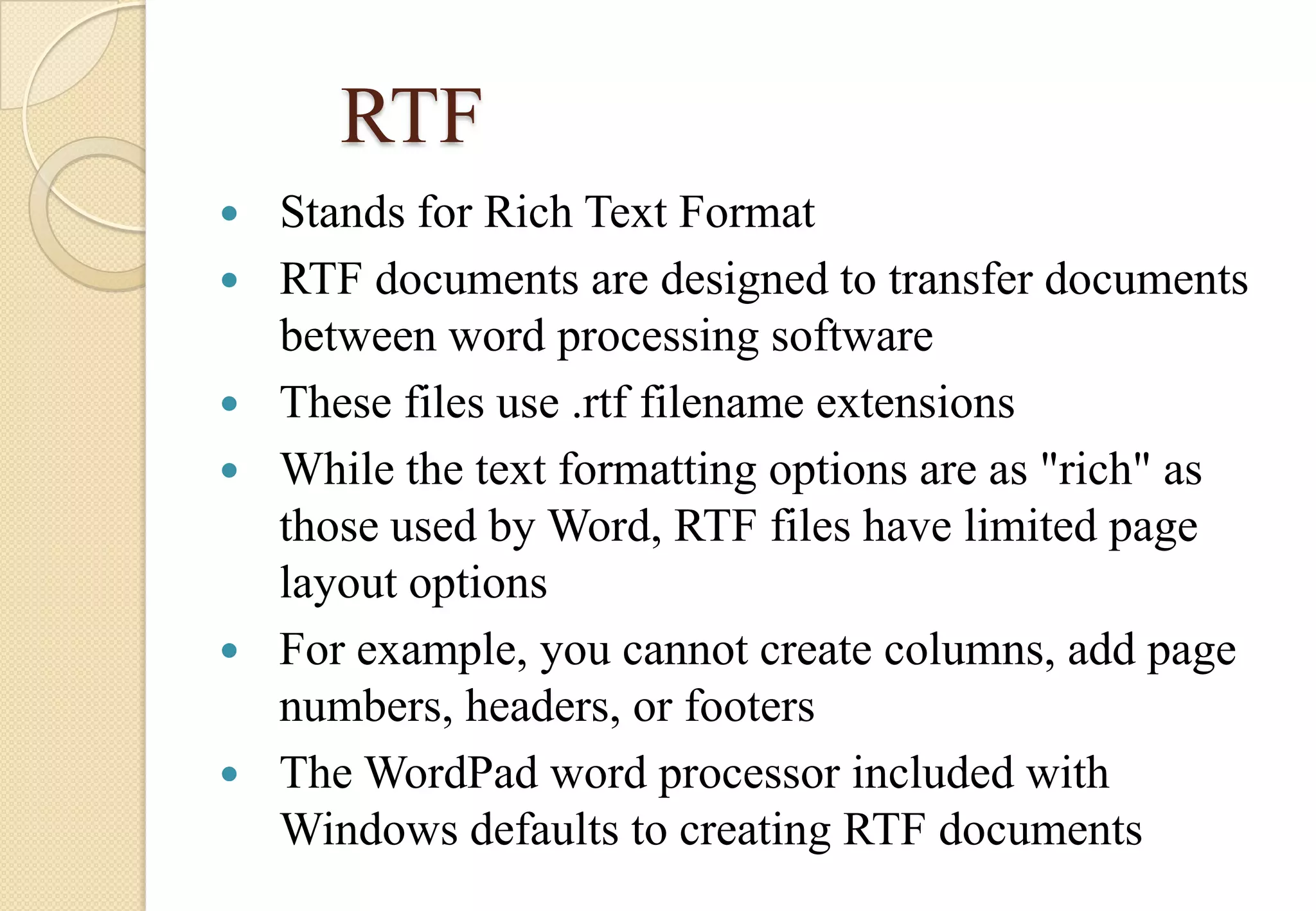 File formats and its types | PPTX