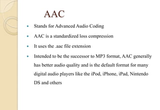File formats and its types | PPTX