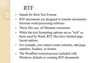 File formats and its types | PPTX