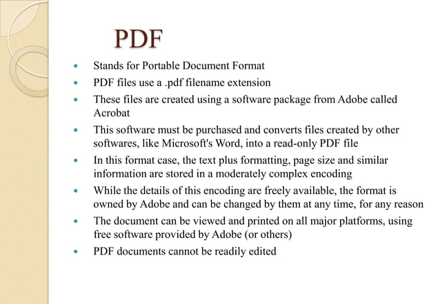 File formats and its types | PPT