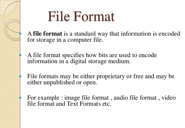 File Formats And Its Types file-formats-and-its-types