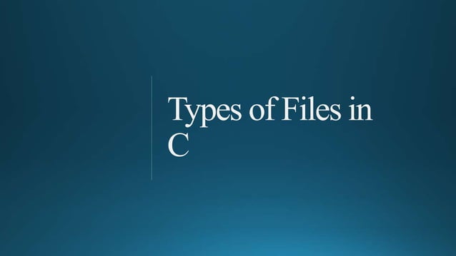 File handing in C | PPT