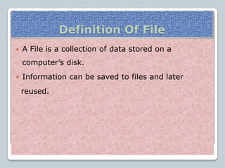 Filehandling | PPTX