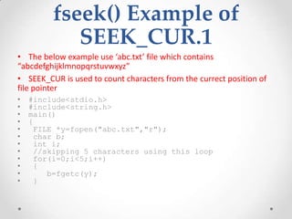 File handling in c language | PPTX