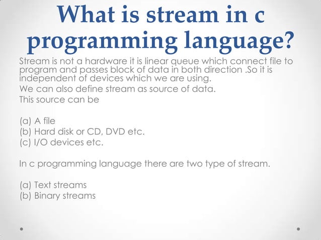 File handling in c language | PPTX