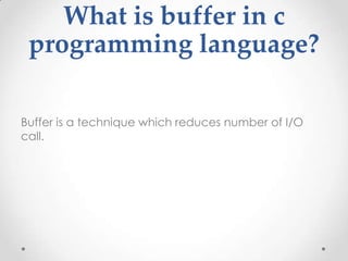 File handling in c language | PPTX