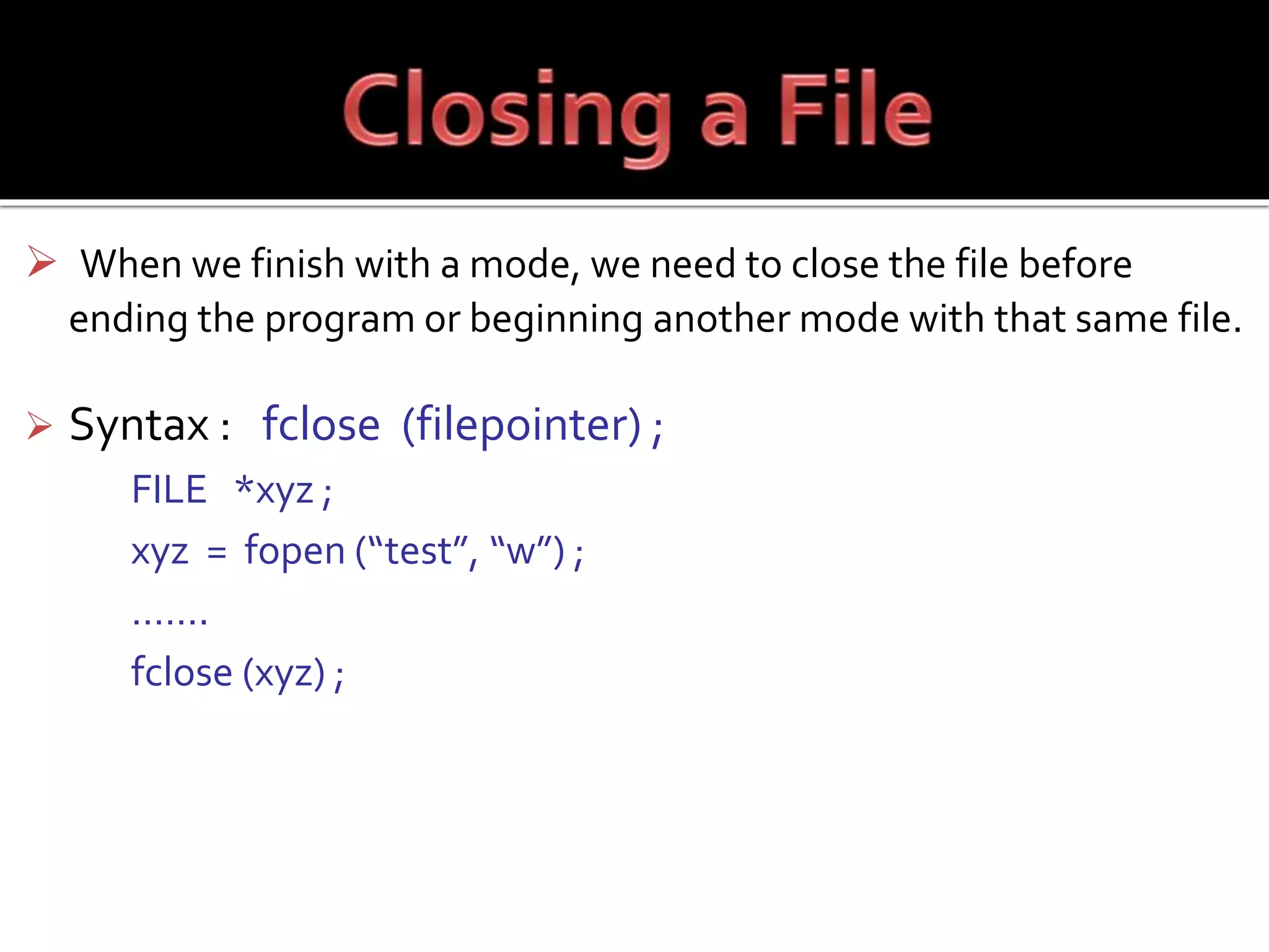 File handling in c | PPTX