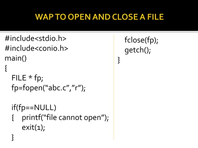File handling in c | PPTX
