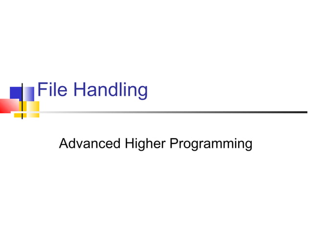 File handling | PPT