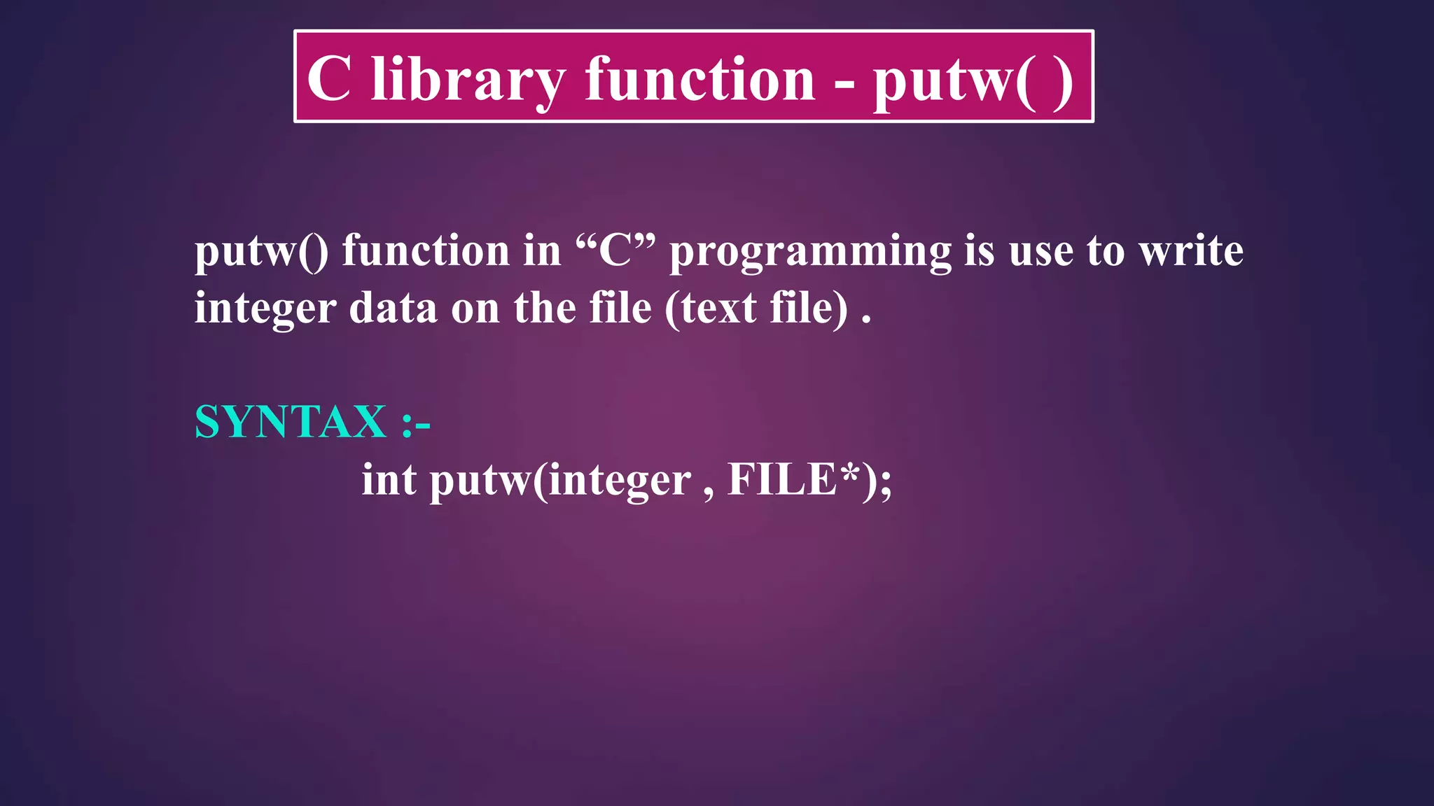 File Handling In C Ppt