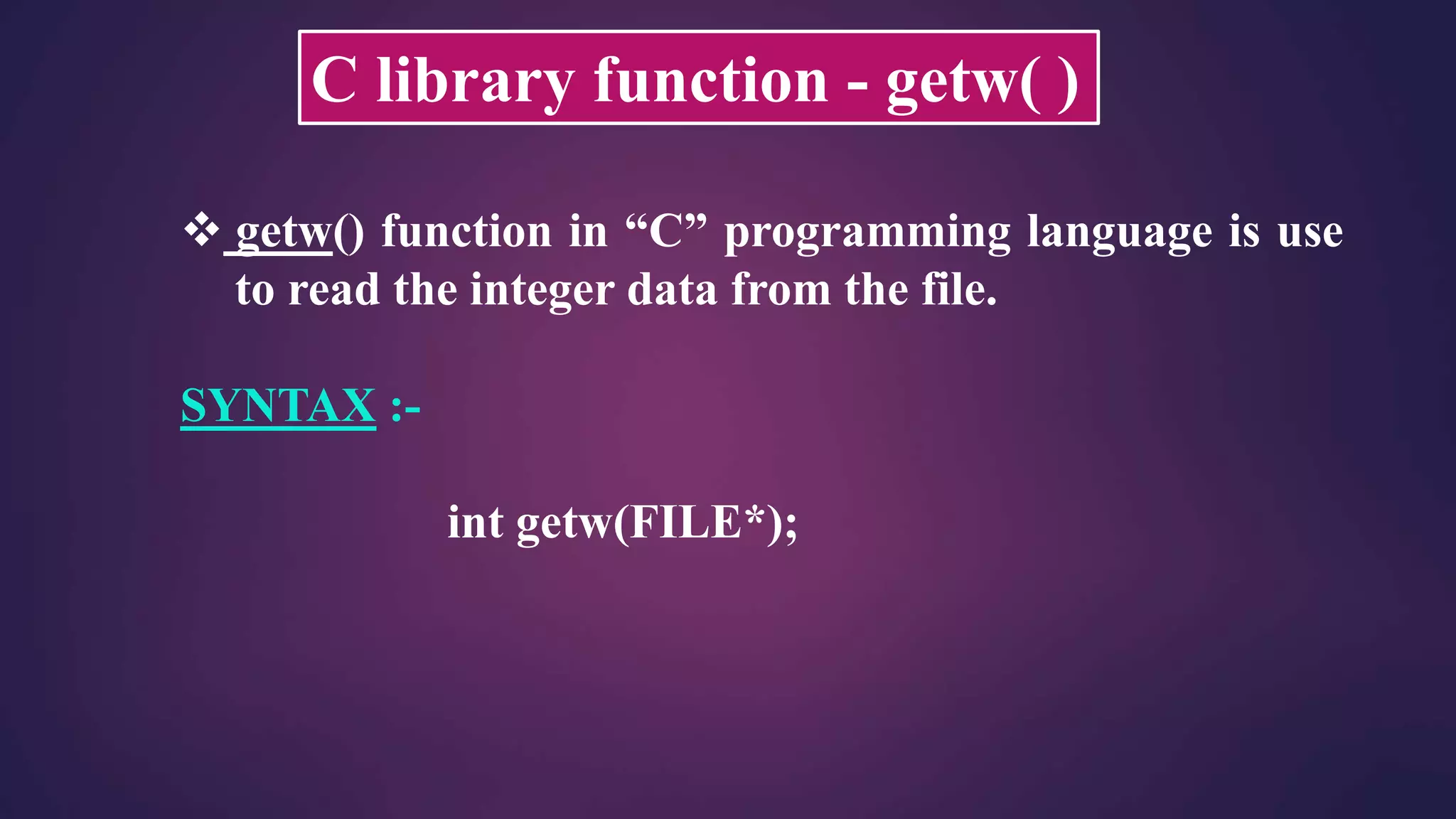 File Handling In C Ppt