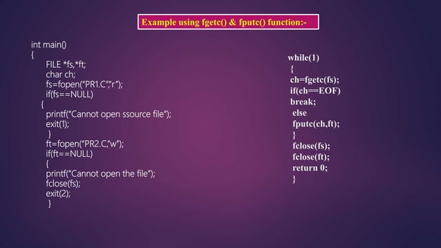 File Handling In C Ppt